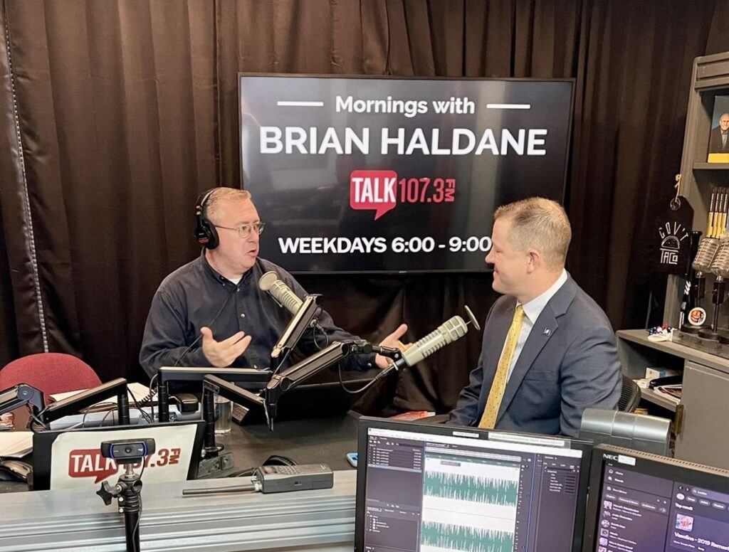 Mornings with Brian Haldane: Cade Brumley, 08-04-2023 - Talk 107.3FM